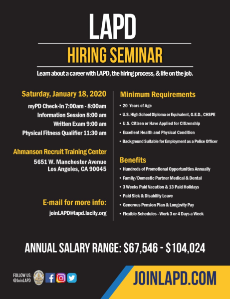 LAPD HIRING SEMINAR - The Immigrant Magazine TV Hollywood